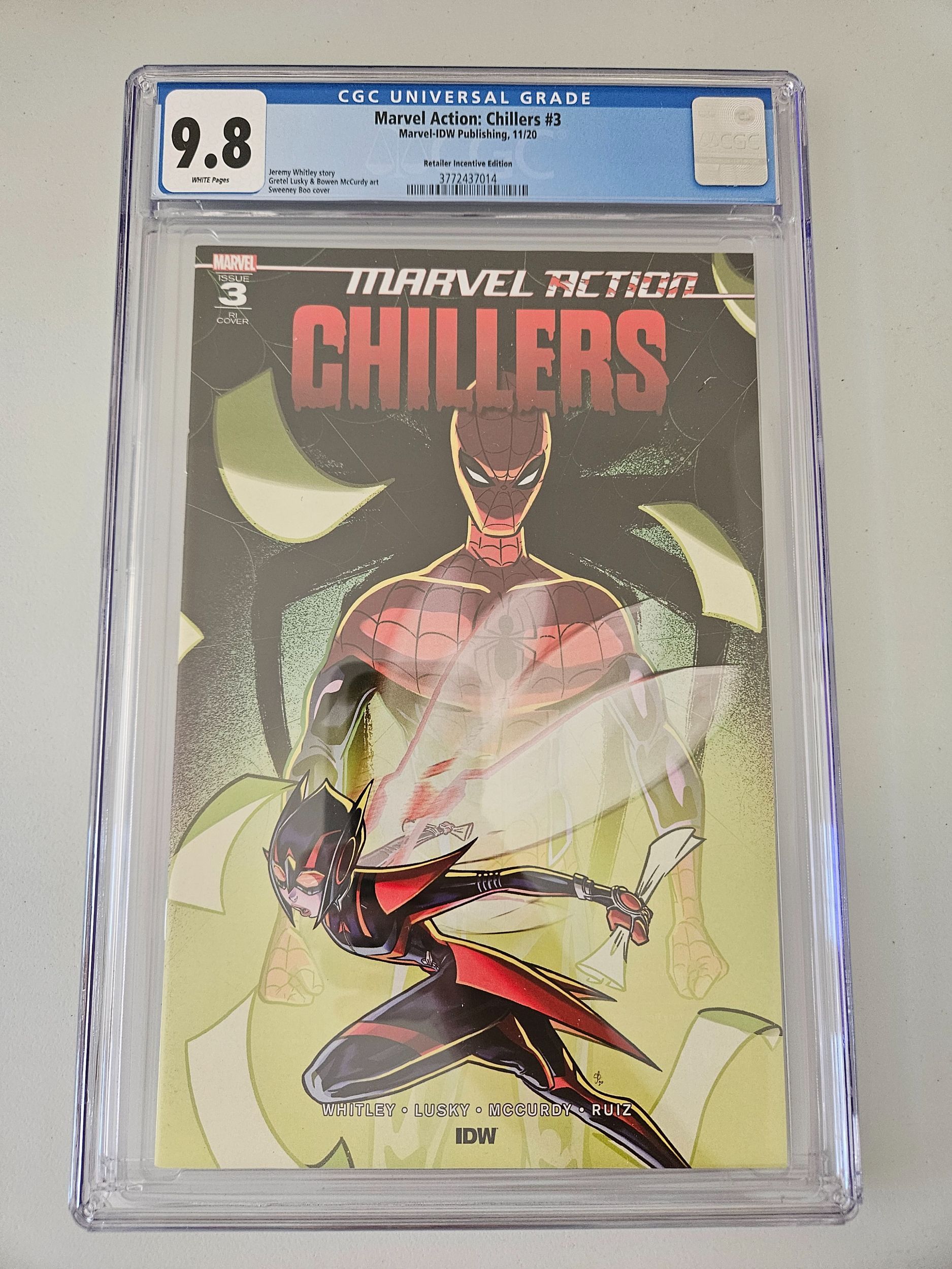 Marvel Action Chillers 3 and 4 both 9.8s 1:10 Sweeny Boo Variant Covers ...