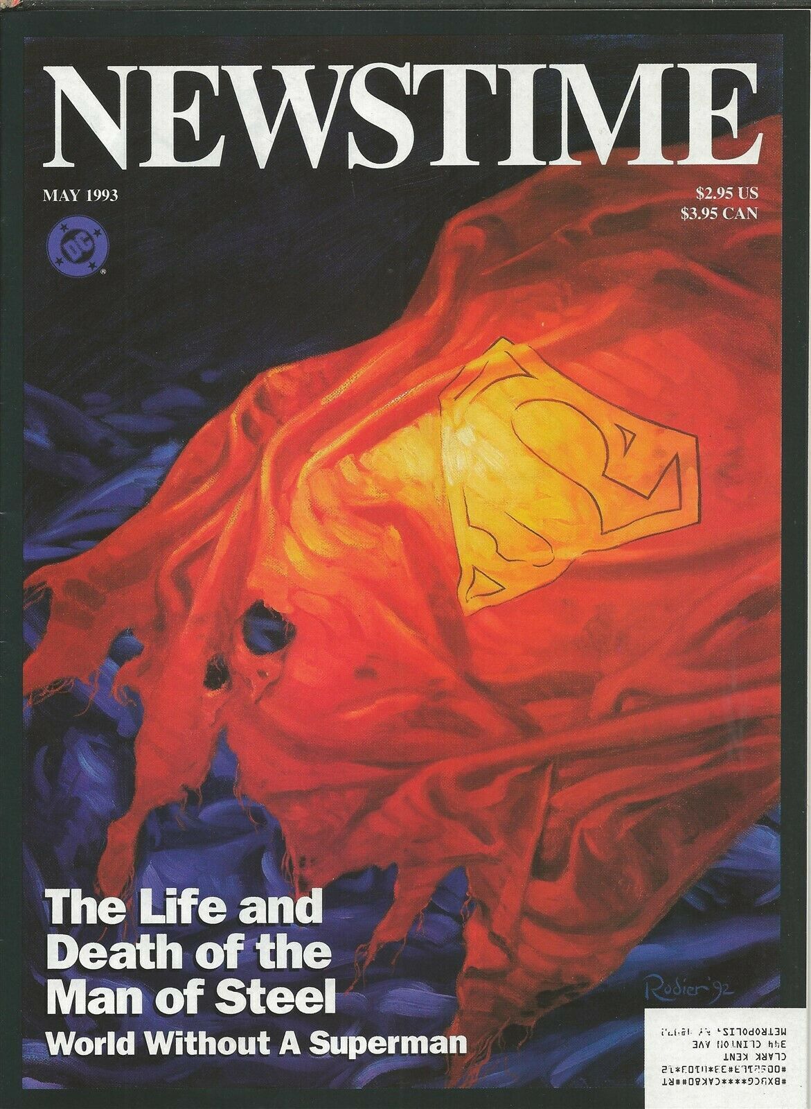 ORIGINAL Vintage May 1993 Newstime Magazine World Without Superman ...