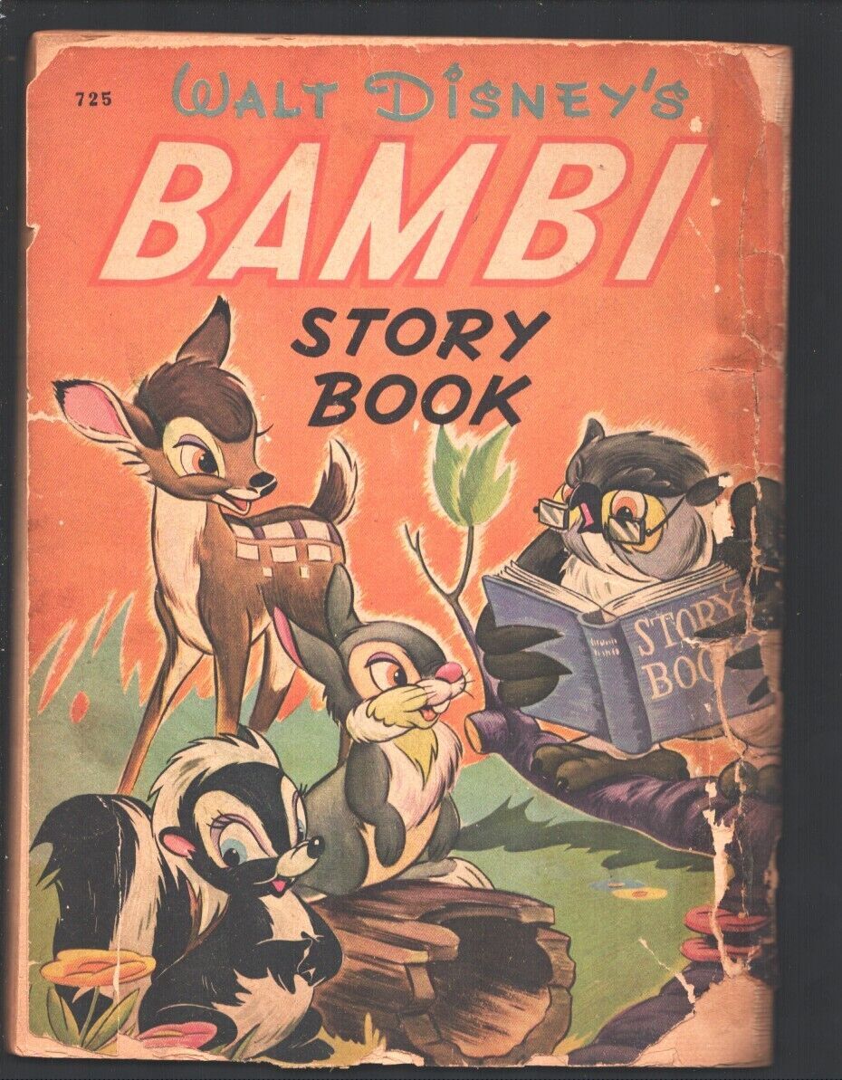 Walt Disney's Bambi Story Book #725 1942-Text & illustrations-Size ...