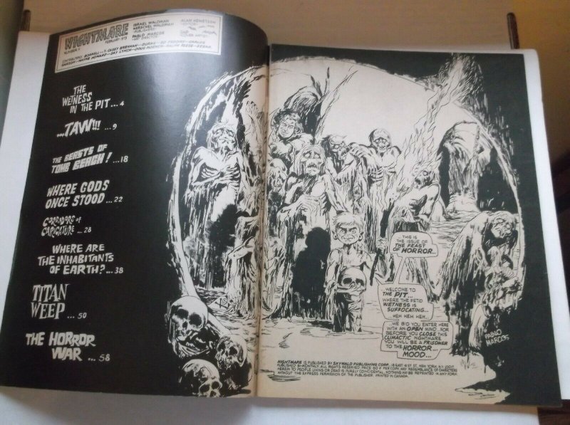 Skywald: Nightmare #11, "The Wetness in the Pit", Ghouls in Cave Cover ...
