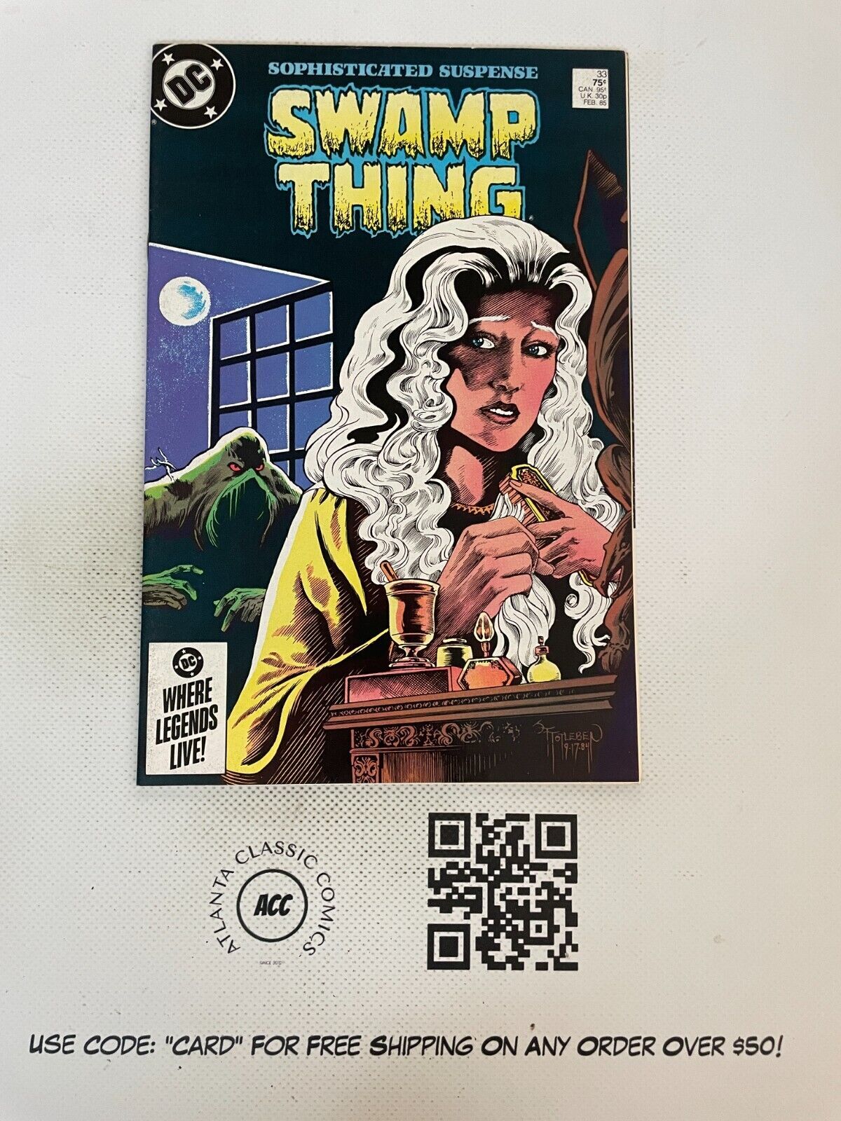 Swamp Thing # 33 NM DC Comic Book Batman Superman Flash Alan Moore 5 ...