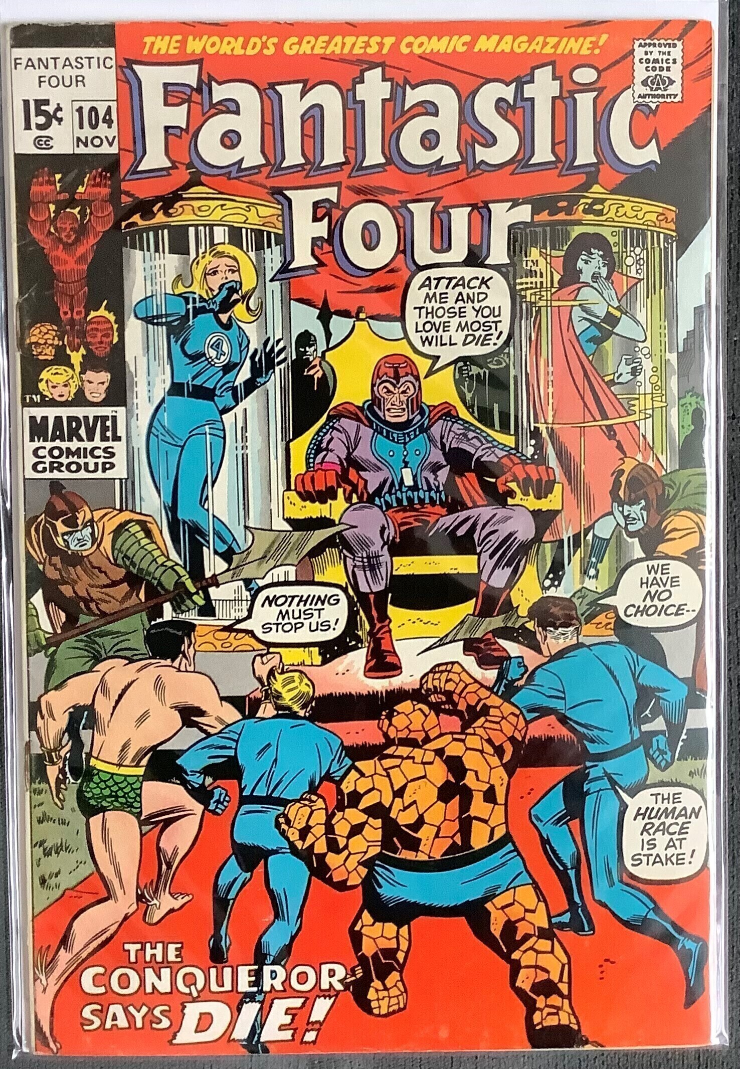 Fantastic Four #104 (1970, Marvel) Magneto & Sub-Mariner Appearance ...