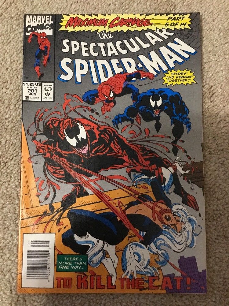 Marvel Maximum Carnage Part 5 * Spectacular Spider-Man 201 * Newsstand ...