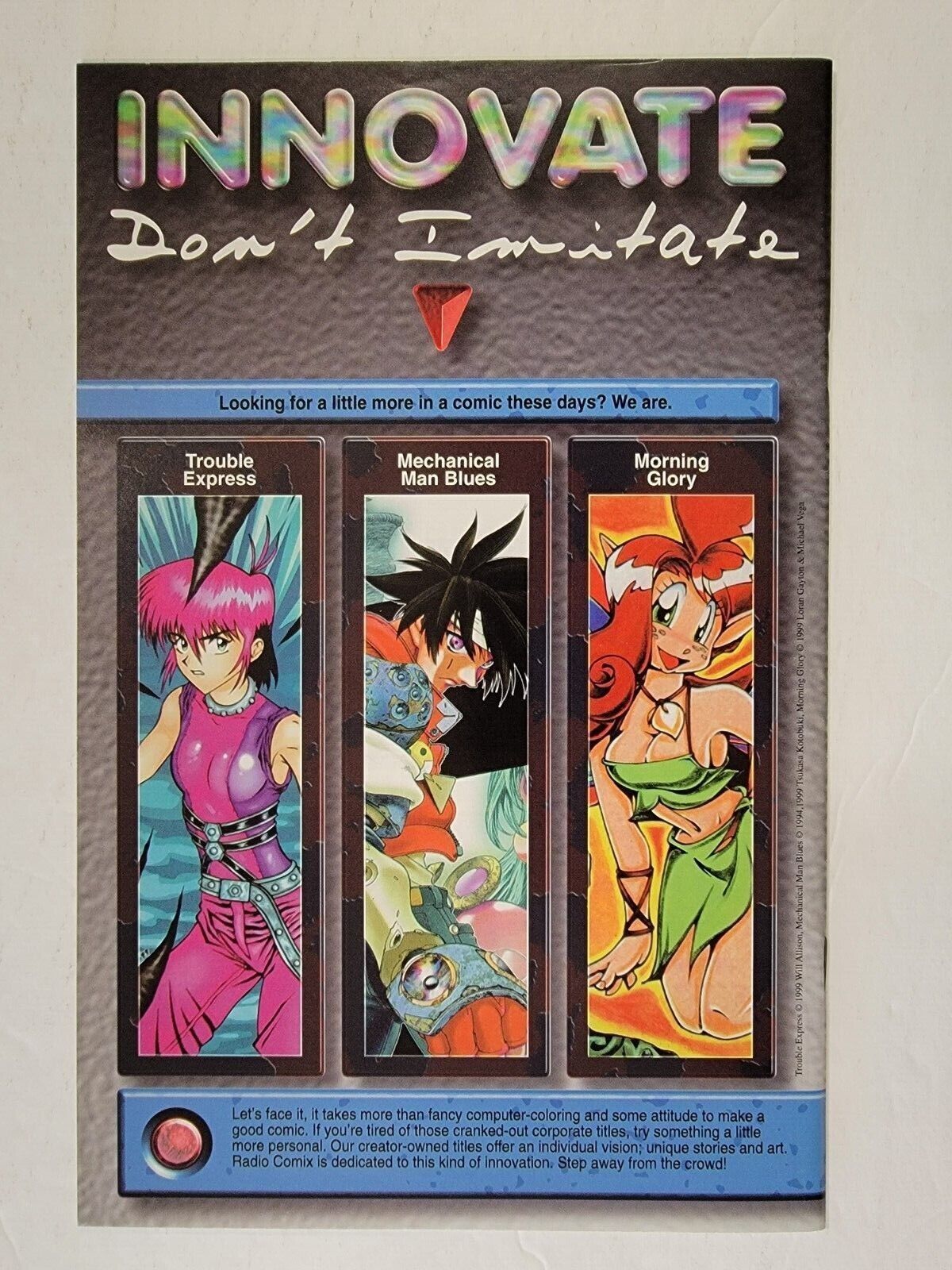 Genus(Radio/Sin Factory 1997) 35, 39! 2 books total! SCARCE, high grade ...