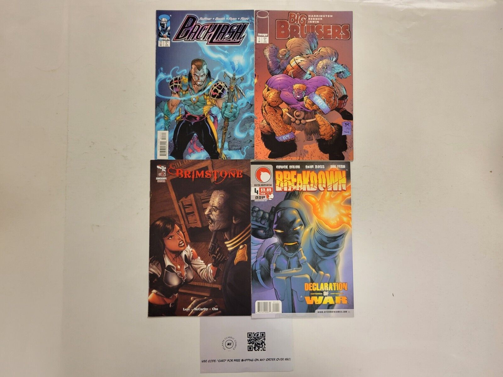 4 Image Comics #4 Brimstone #4 Breakdown #1 Big Bruisers #27 Backlash 4 ...
