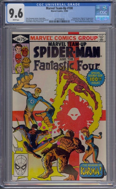Marvel Team-Up #100 CGC 9.6 Spider-Man Fantastic Four 1st Karma White ...
