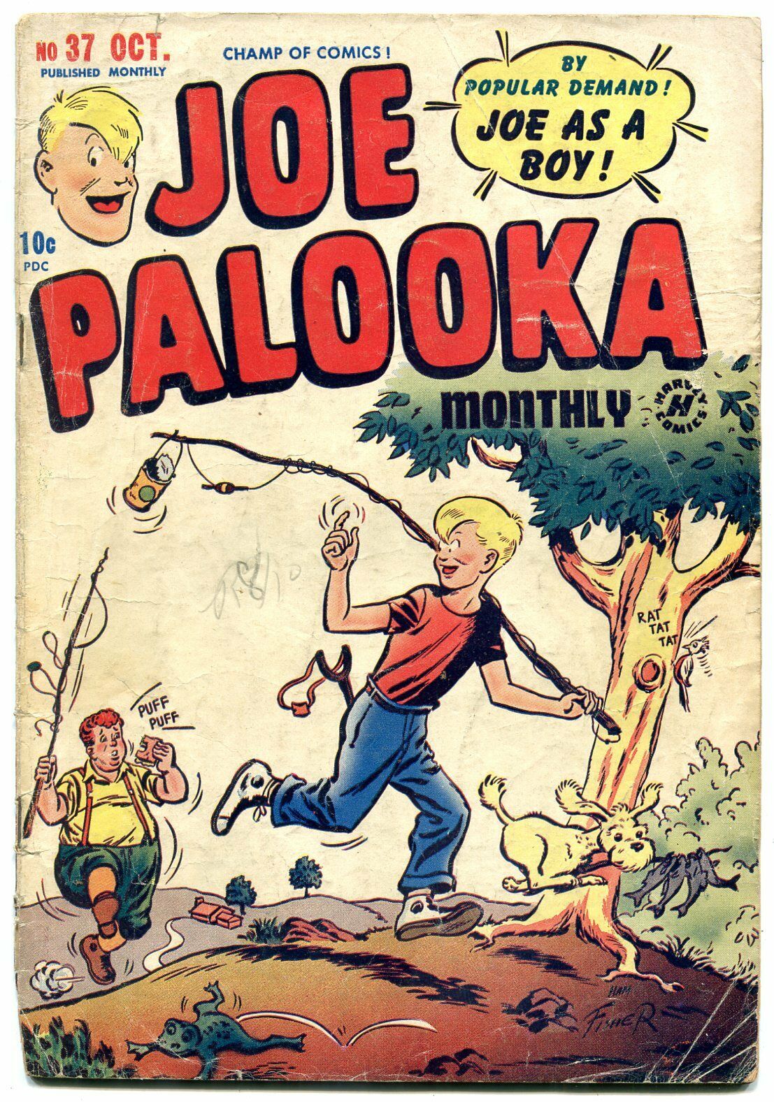 JOE Palooka #37 1949-Harvey Comics-Joe as a Boy-Boxing VG | Comic Books ...