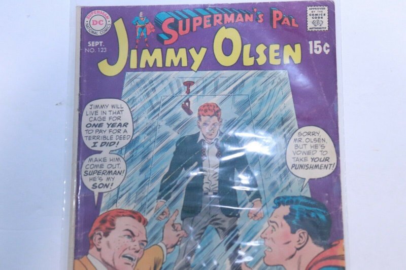 1969 Vintage Jimmy Olsen Comic Book #123 DC Comics Superman's Pal ...