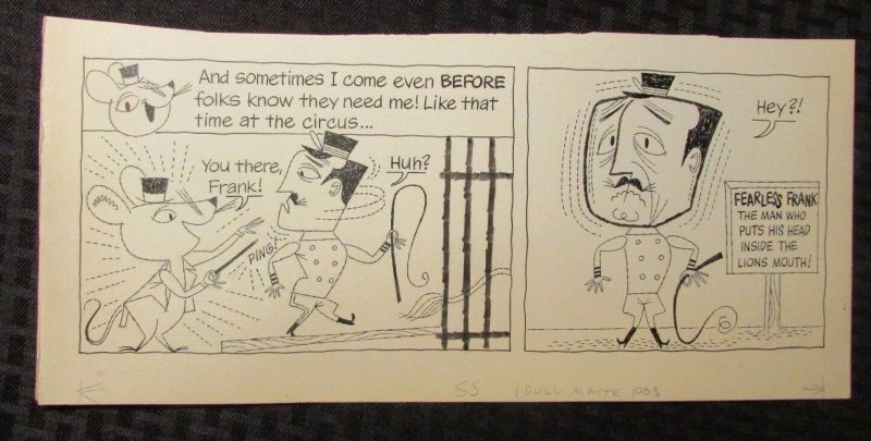 Vintage MAGIC MOUSE Cartoon Comic Strip Original Art 13.5x6 FN+ ...