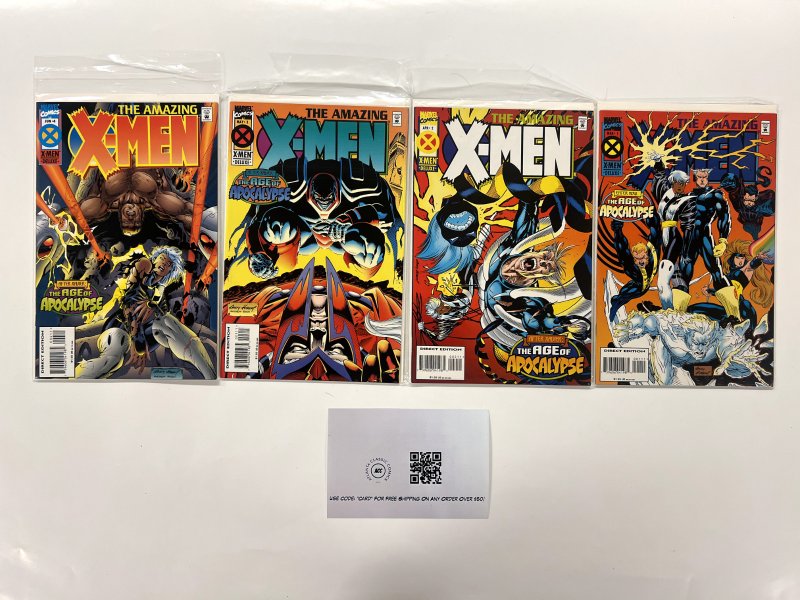 4 X Men Marvel Comic Books# 1 2 3 4 Avengers Defenders Spiderman Thor ...