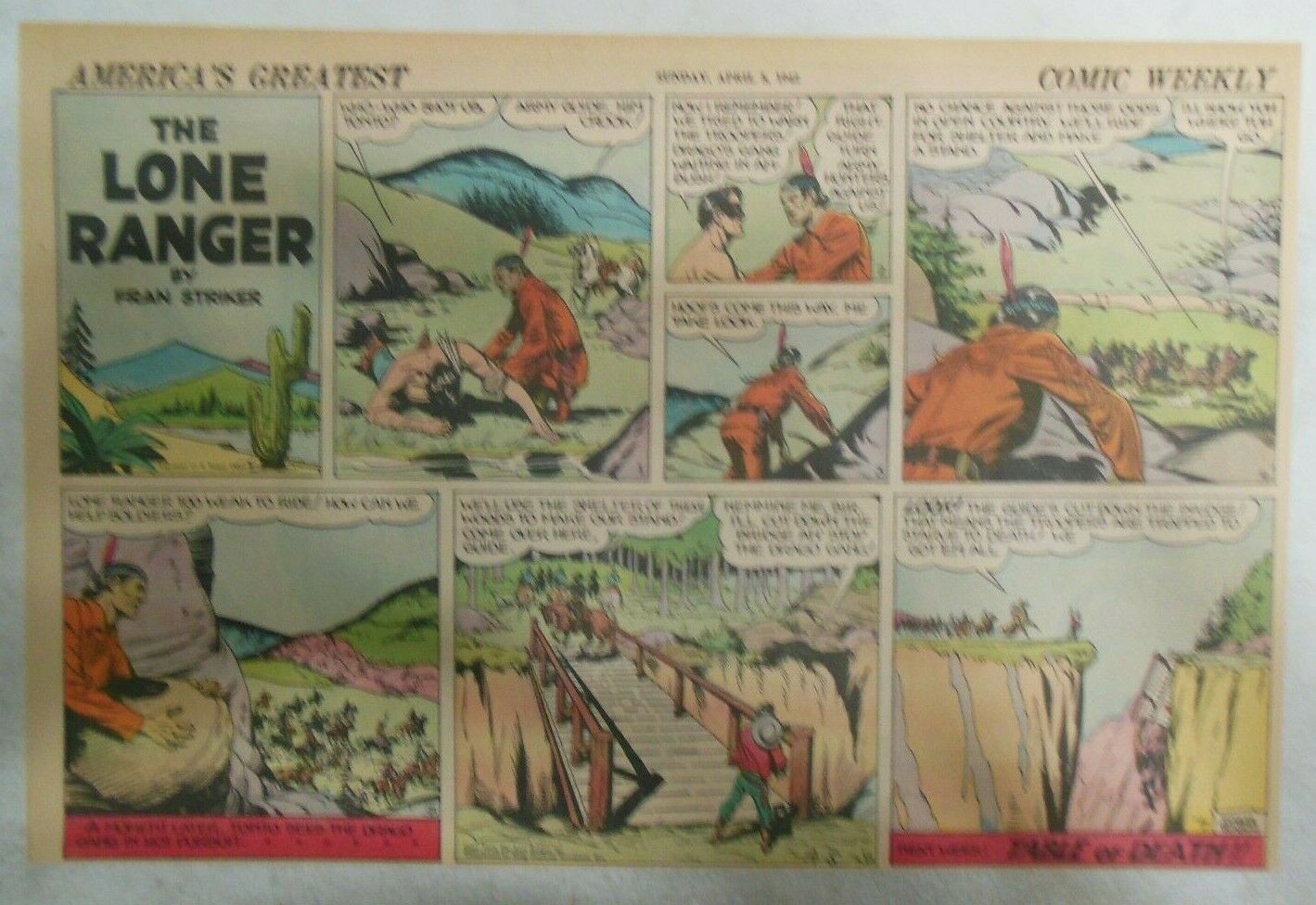 Lone Ranger Sunday Page by Fran Striker and Charles Flanders from 4/5 ...