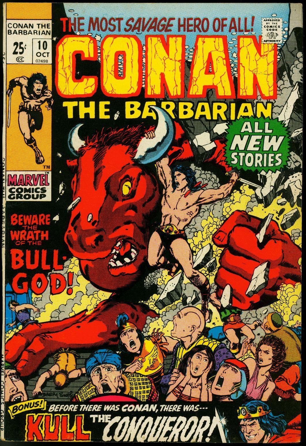 Conan the Barbarian #10-Giant-Wrath of the Bull GOD VF | Comic Books ...