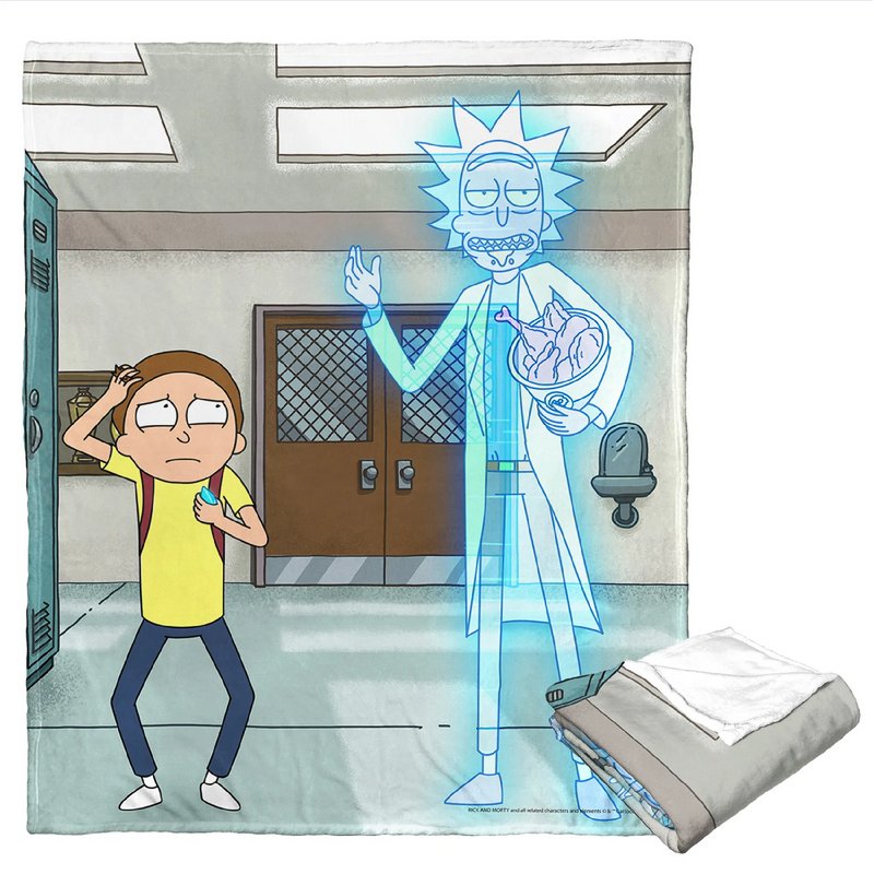 Rick & Morty Holographic Chicken Aggretsuko Comics Silk Touch Blanket ...