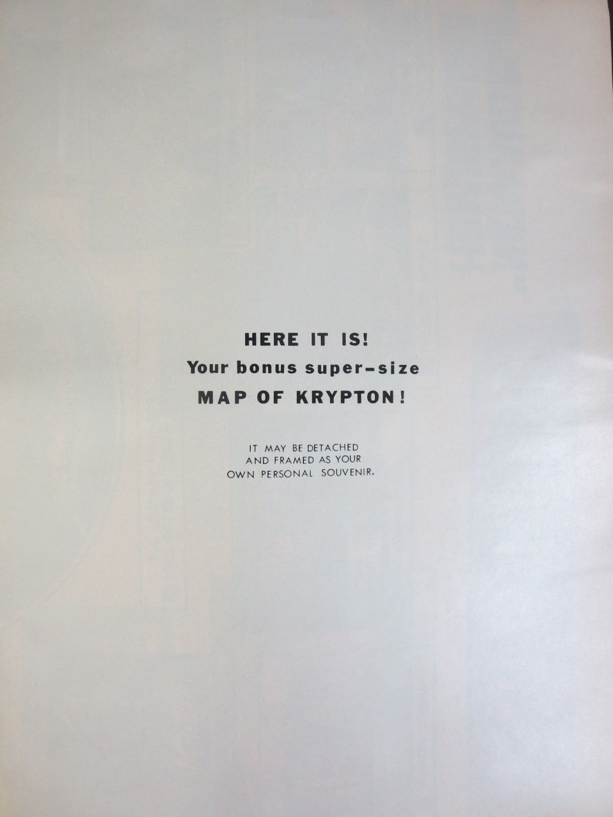 Amazing World of Superman- Map of Krypton! 1973 Bronze Age Rich ...