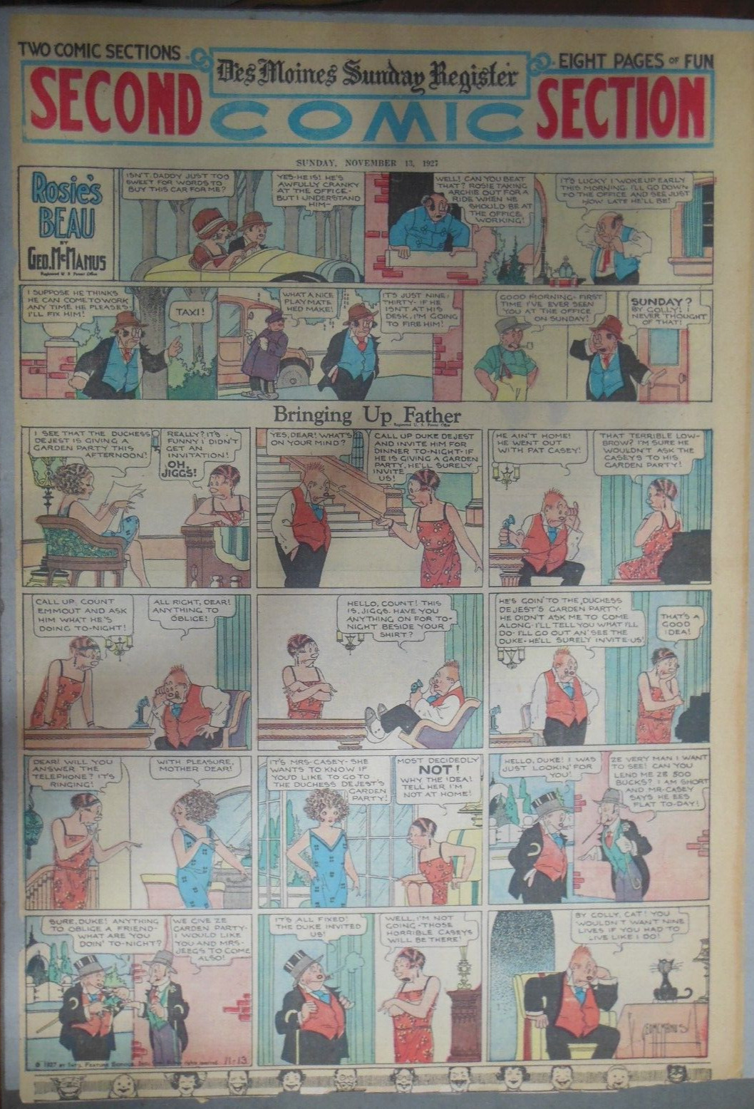 Bringing Up Father Sunday by George McManus from 11/13/1927 Full Page ...