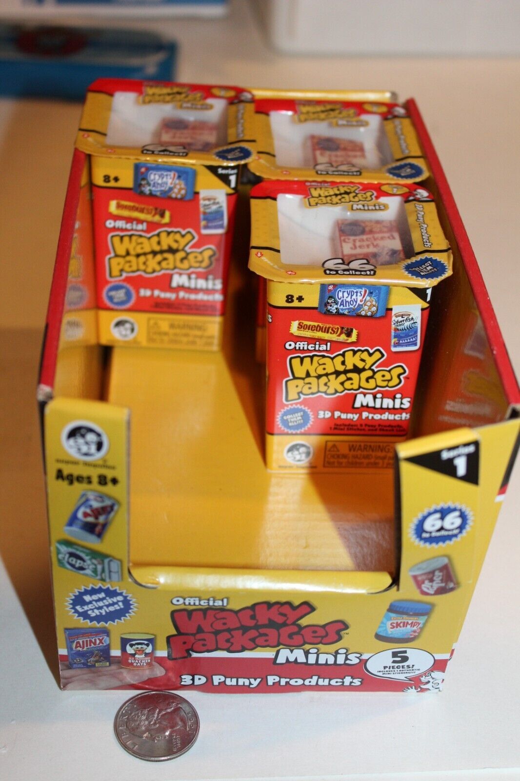 3 sealed Wacky Packages minis 3D Series 1 stickers & advertising ...