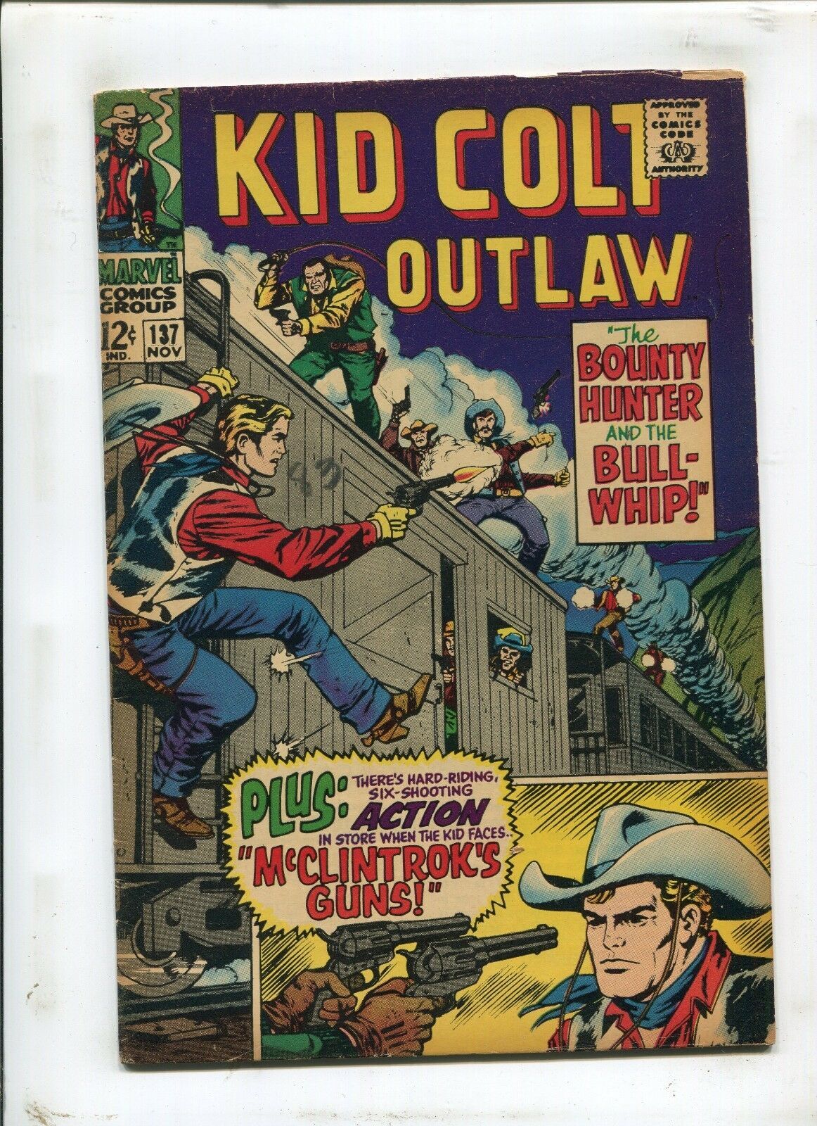 KID Colt Outlaw #137 - Bounty Hunter and the Bull-Whip! - (4.5) 1968 ...