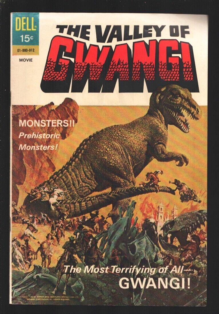 Valley of Gwangi #01-880-912 1969-Movie Edition-Dinosaur cover & story ...