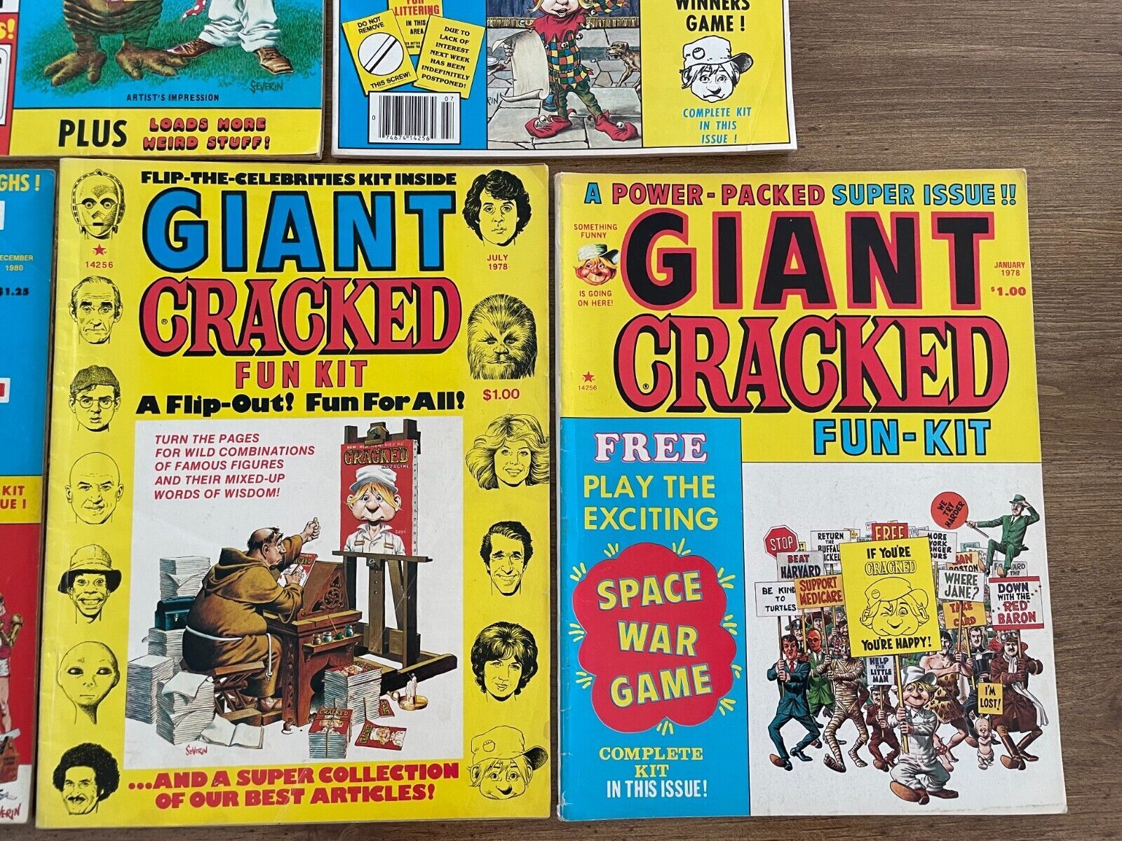 7 Giant Cracked Fun Kit Mags Jan July 1978 Dec 1980 1981 July Dec 82 ...
