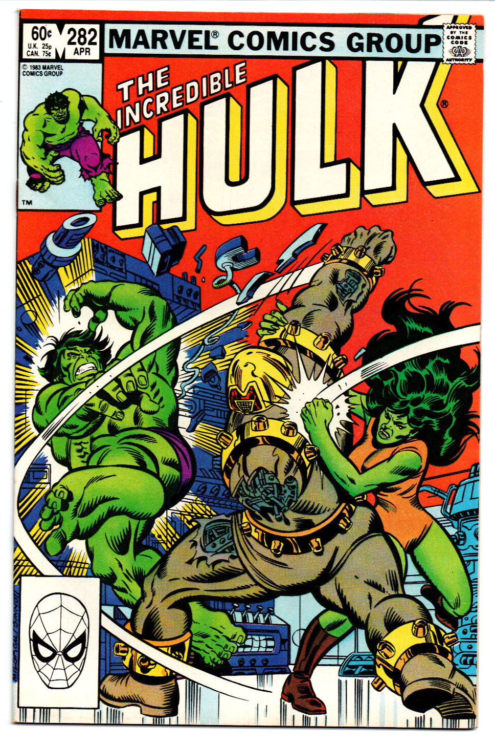 The Incredible Hulk #282 - 1st Hulk/She-Hulk Team Up - KEY - 1983 - NM ...