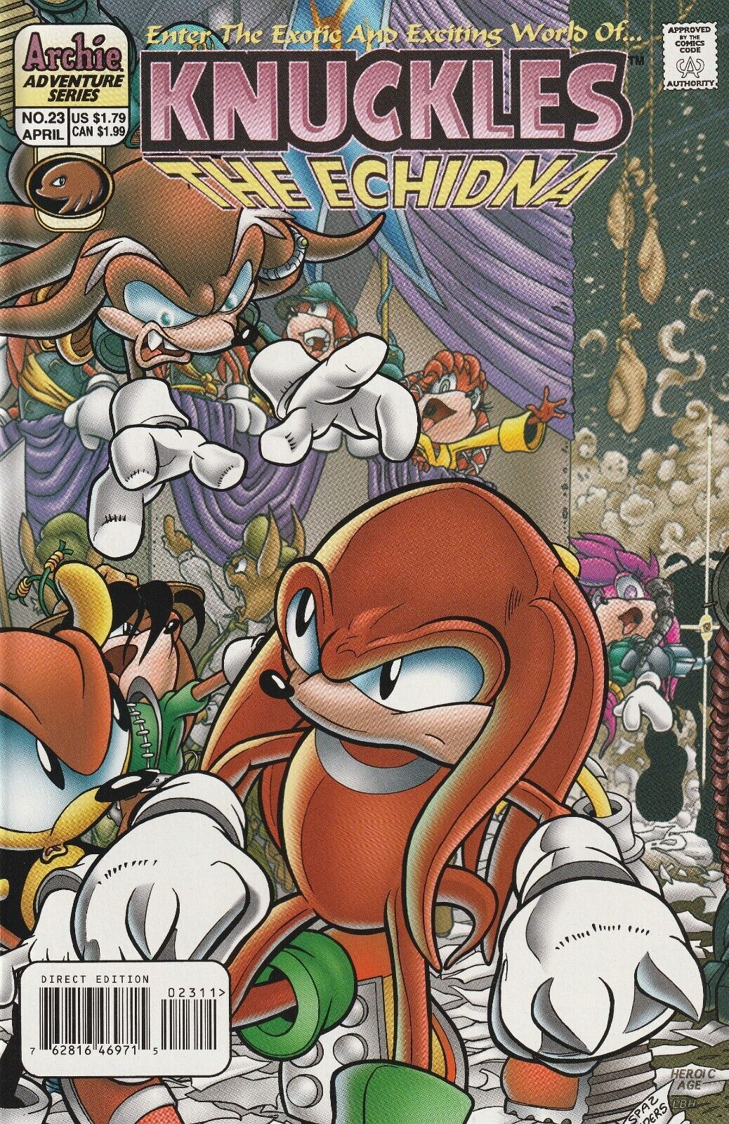 Knuckles The Echidna # 23 Cover A NM Archie Adventure Series 1999 [BB ...