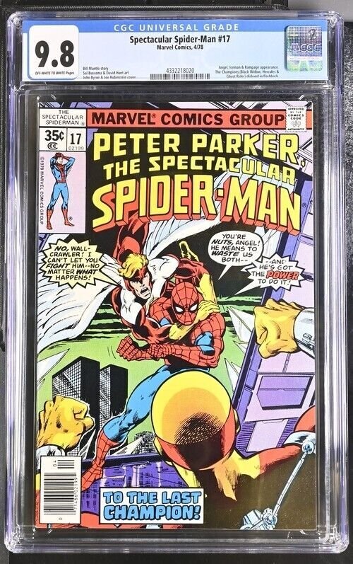 Spectacular Spider-Man #17 CGC 9.8 Angel Iceman Rampage Champions John ...