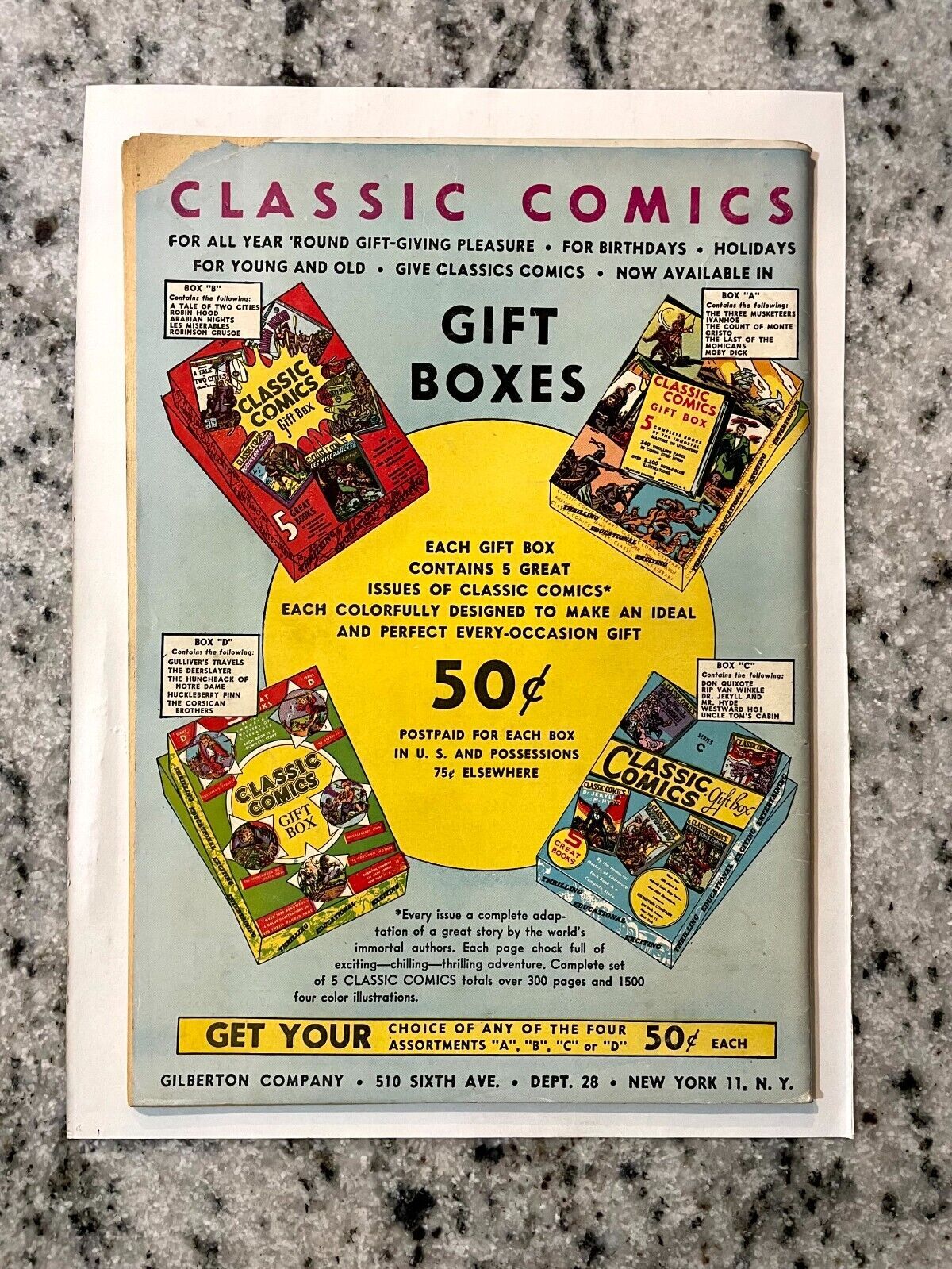 Classic Comics Library #6 VF- HRN 20 Gilberton Comic Book Charles ...