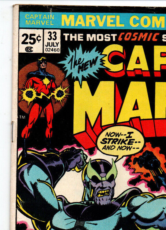 Captain Marvel #33 - Origin of Thanos - KEY - 1973 - VG/FN | Comic ...