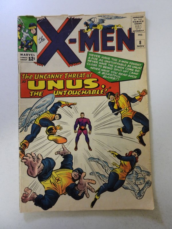 The X-Men #8 (1964) 1st appearance of Unus the Untouchable FN ...