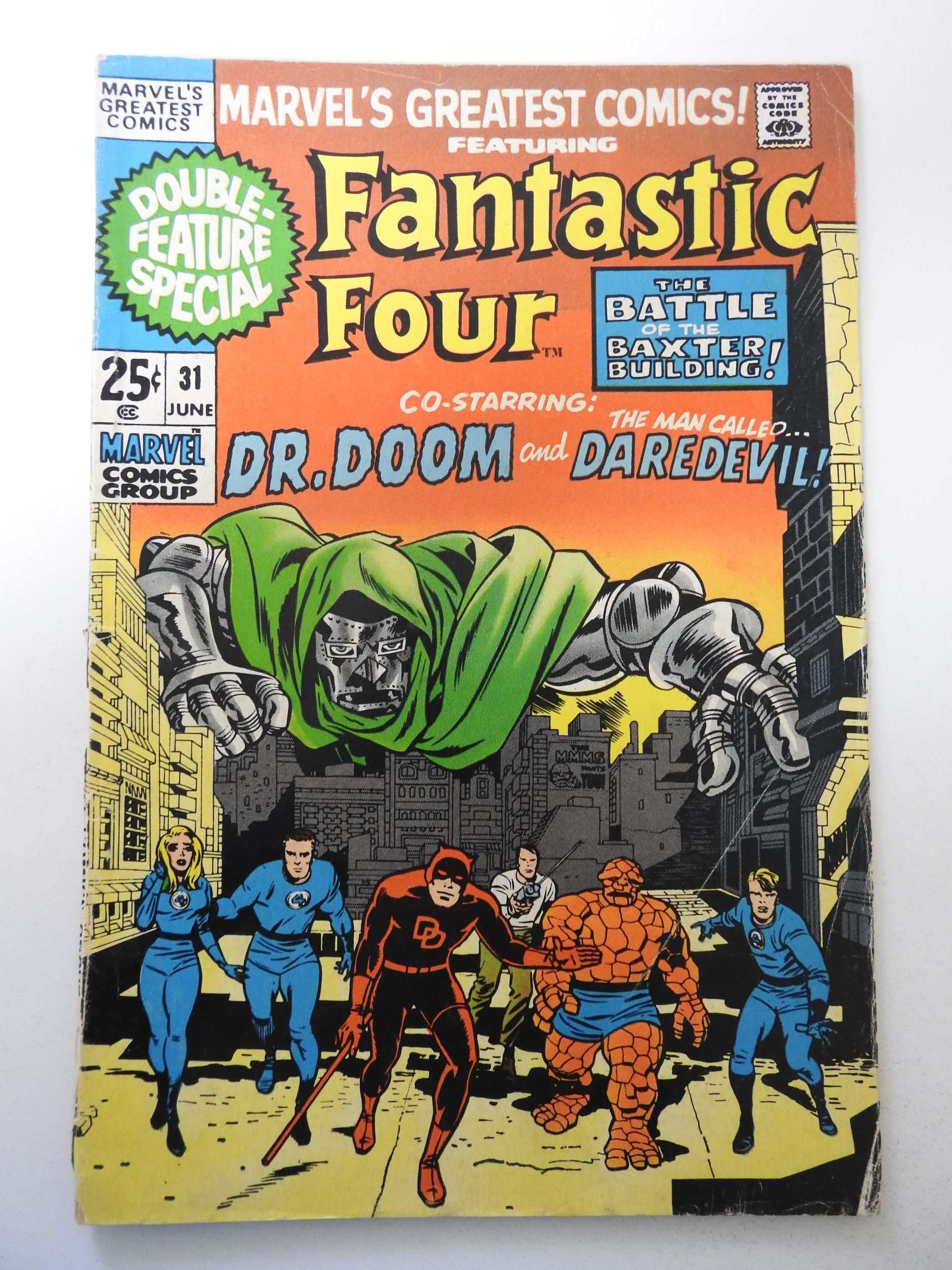 Marvel's Greatest Comics #31 (1971) FR/GD Condition 4 in cumulative ...