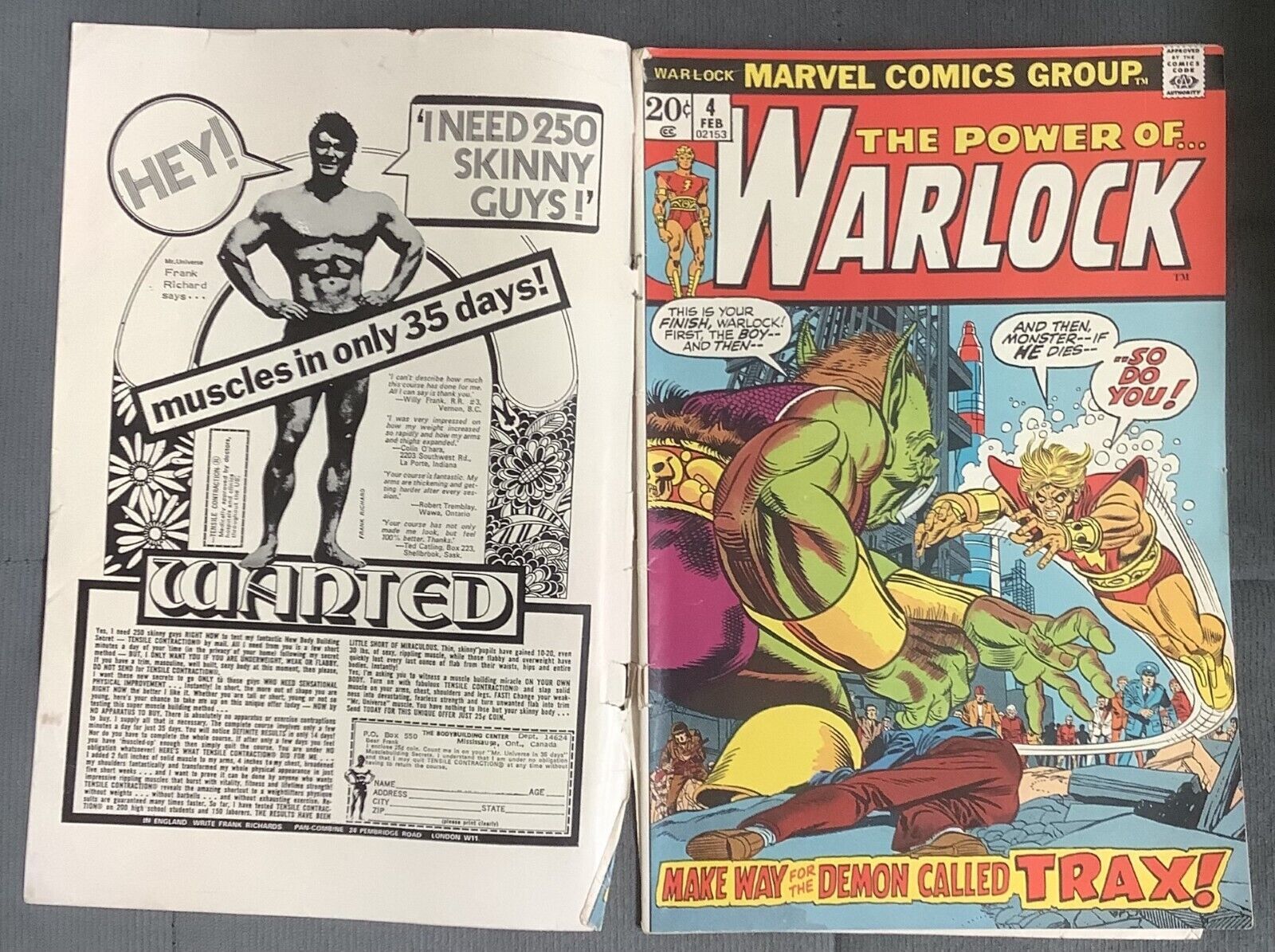 Warlock #4 (1973, Marvel) Low Grade. Double Cover! | Comic Books ...