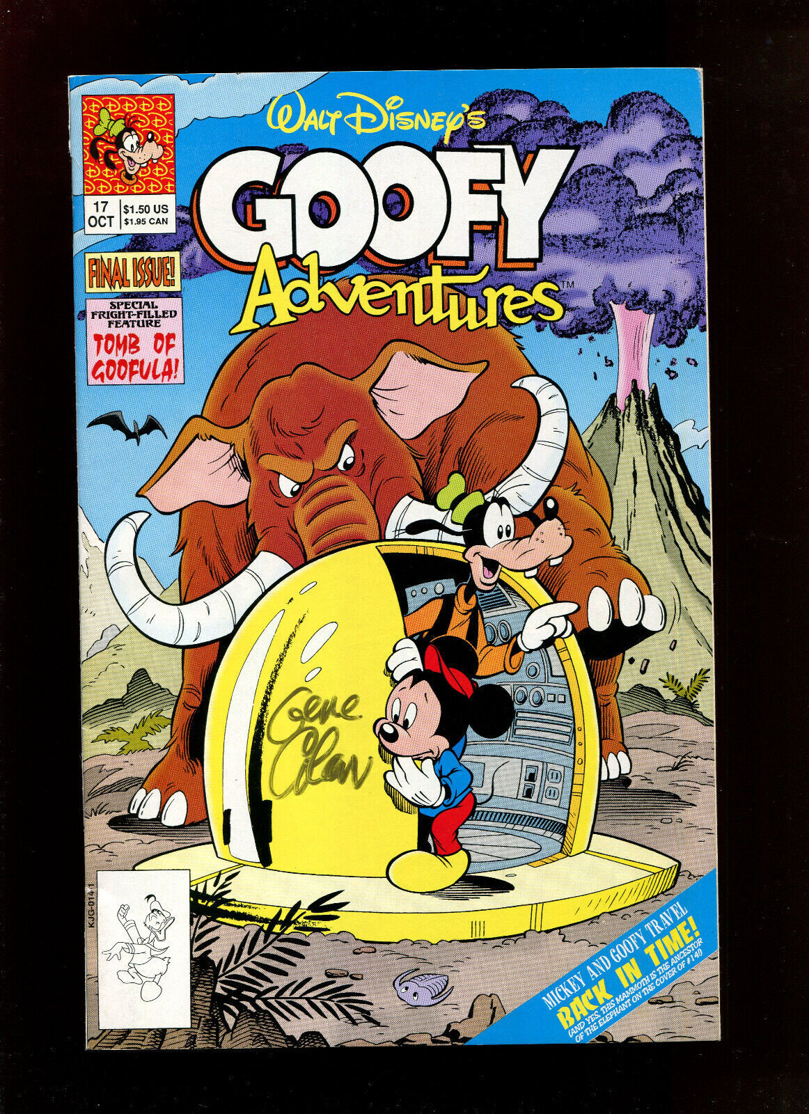Walt Disney's Goofy Adventures # 17 - Signed by Gene Colan (9.0) 1991 ...