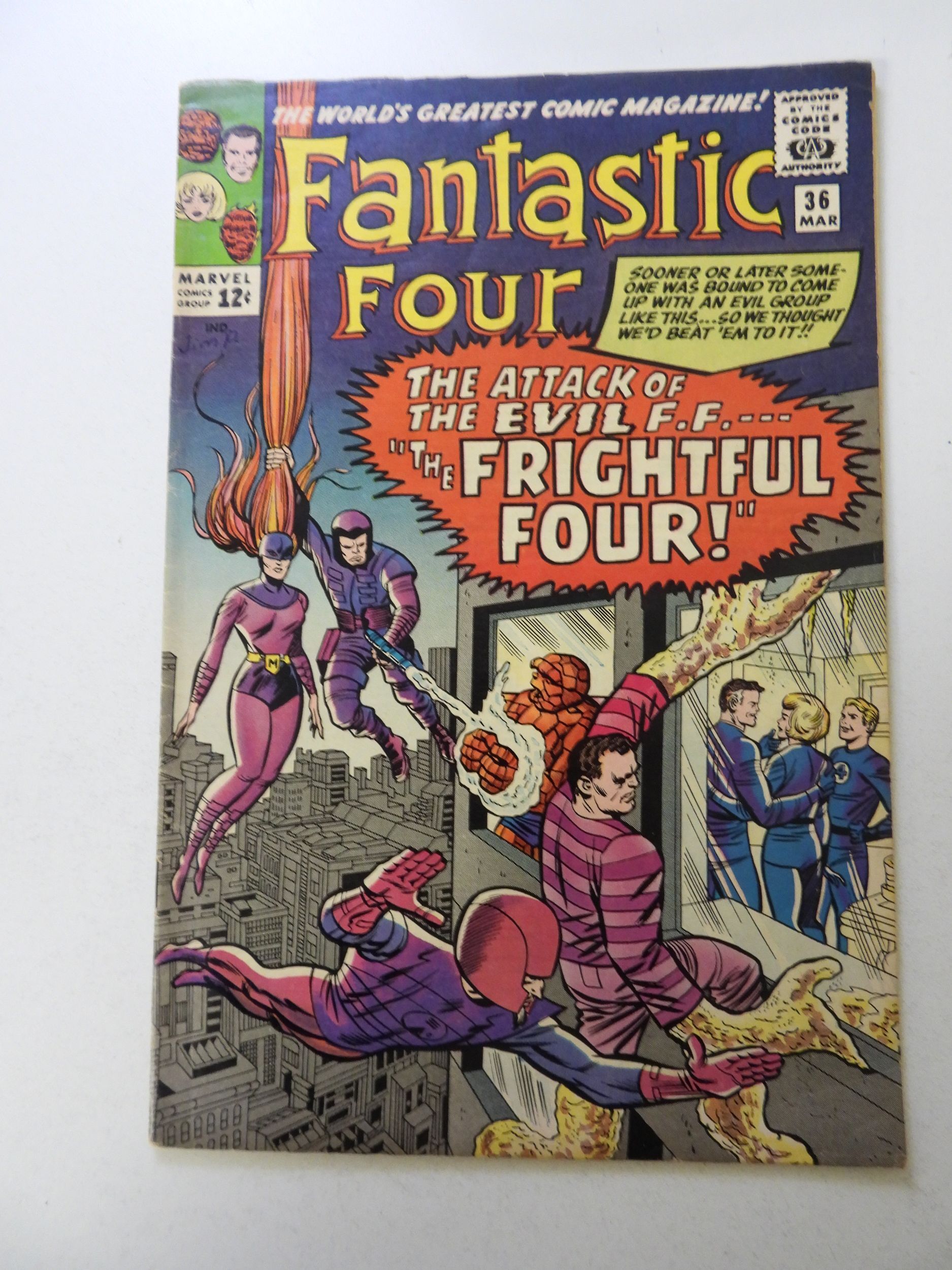 Fantastic Four #36 (1965) 1st appearance of The Frightful Four FR/GD ...