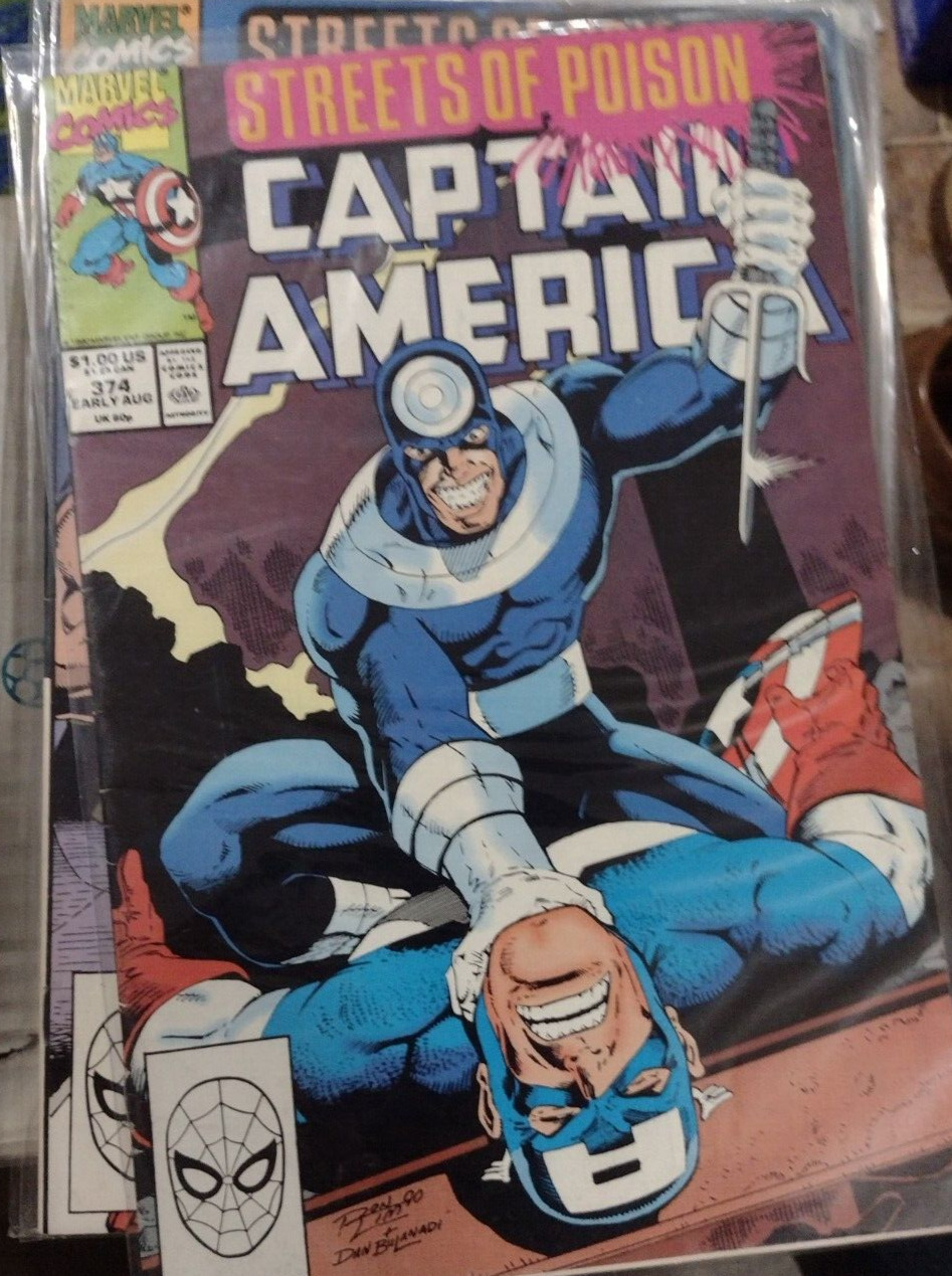 Captain America #374 1990 Marvel Disney Streets of Poison Bullseye ...