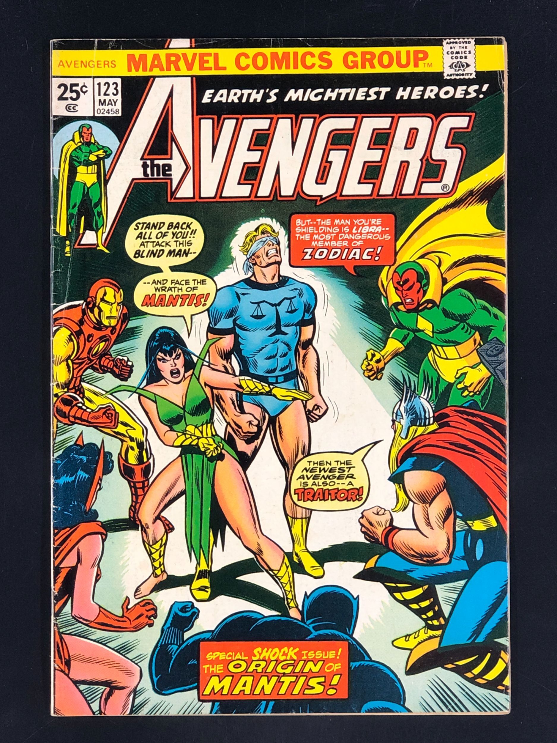 The Avengers #123 (1974) FN Origin of Mantis and Libra! | Comic Books ...
