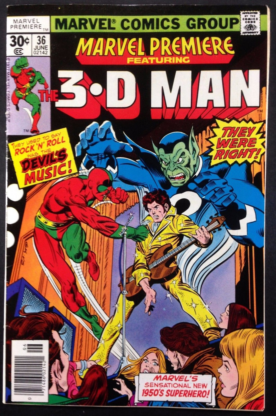 Marvel Premiere (1972) #36 FN (6.0) featuring 3-D Man | Comic Books ...