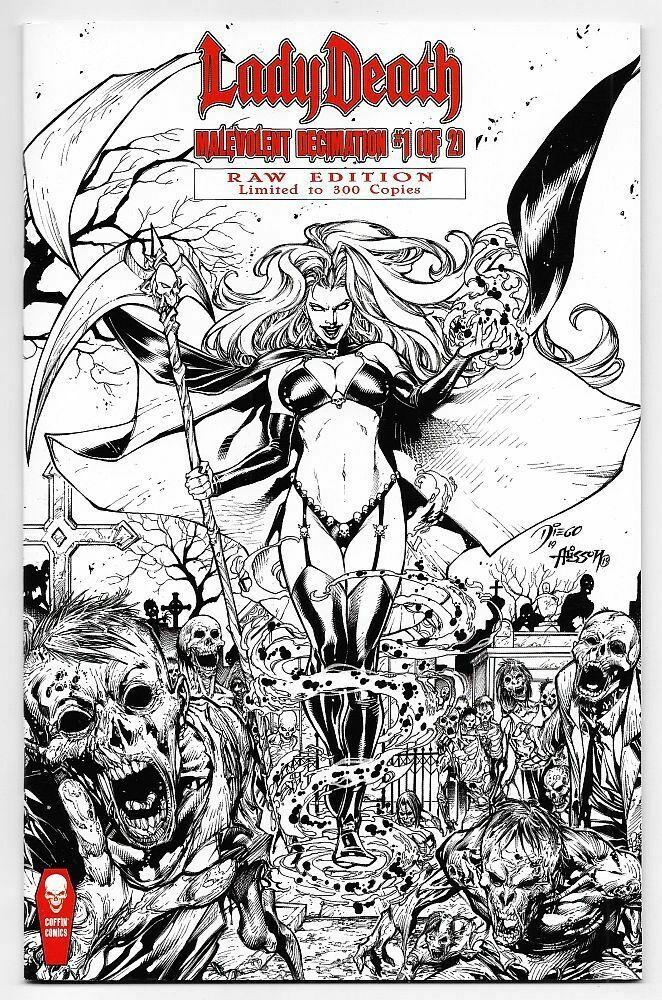 Lady Death Malevolent Decimation #1 Raw Edition Ltd to 300 (Coffin, 2021) NM | Comic Books ...