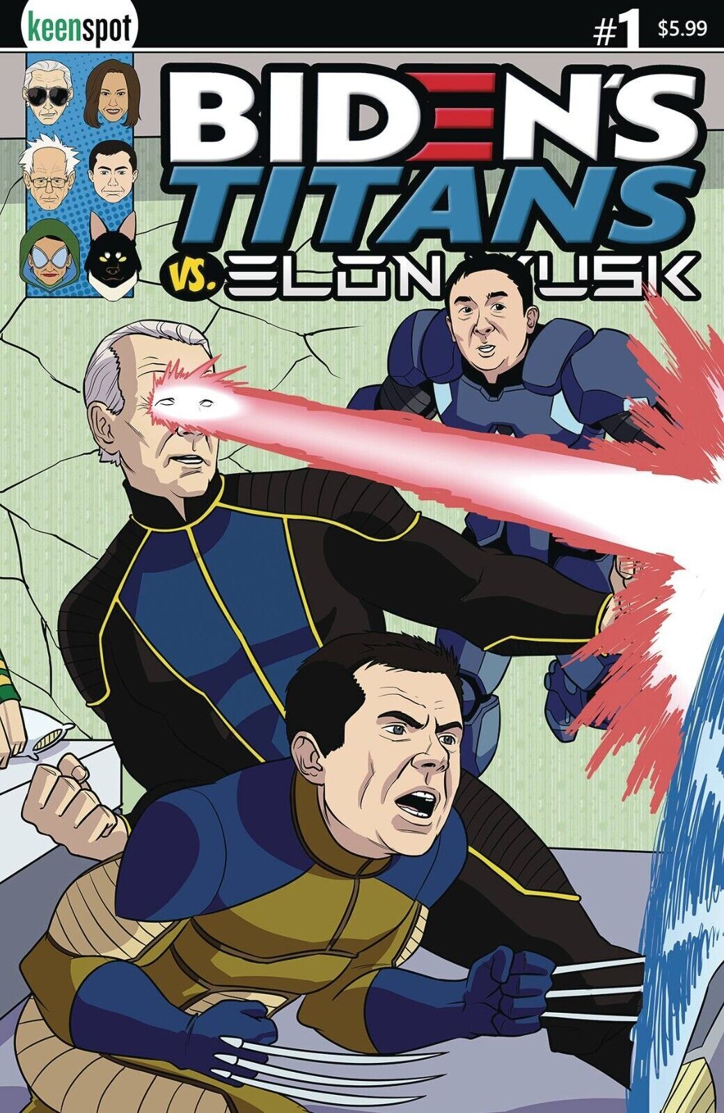 Bidens Titans Vs Elon Musk #1 Cover C Remulac Joe Andrew Keenspot 2023 ...