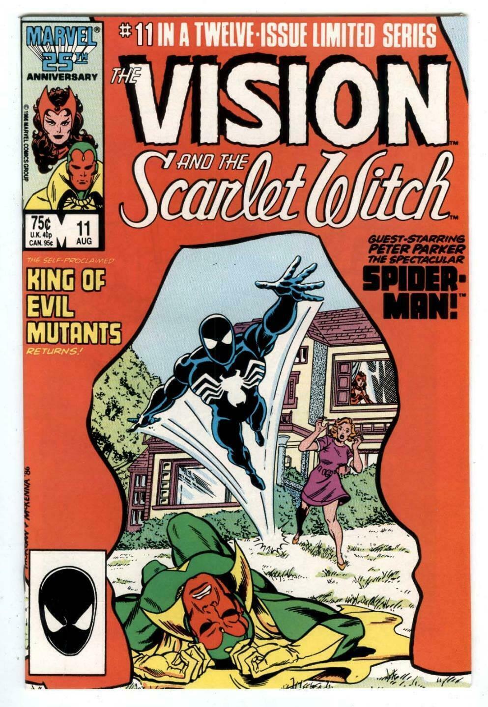 VISION and the SCARLET WITCH #11 August 1986 SPIDER-MAN in Black ...