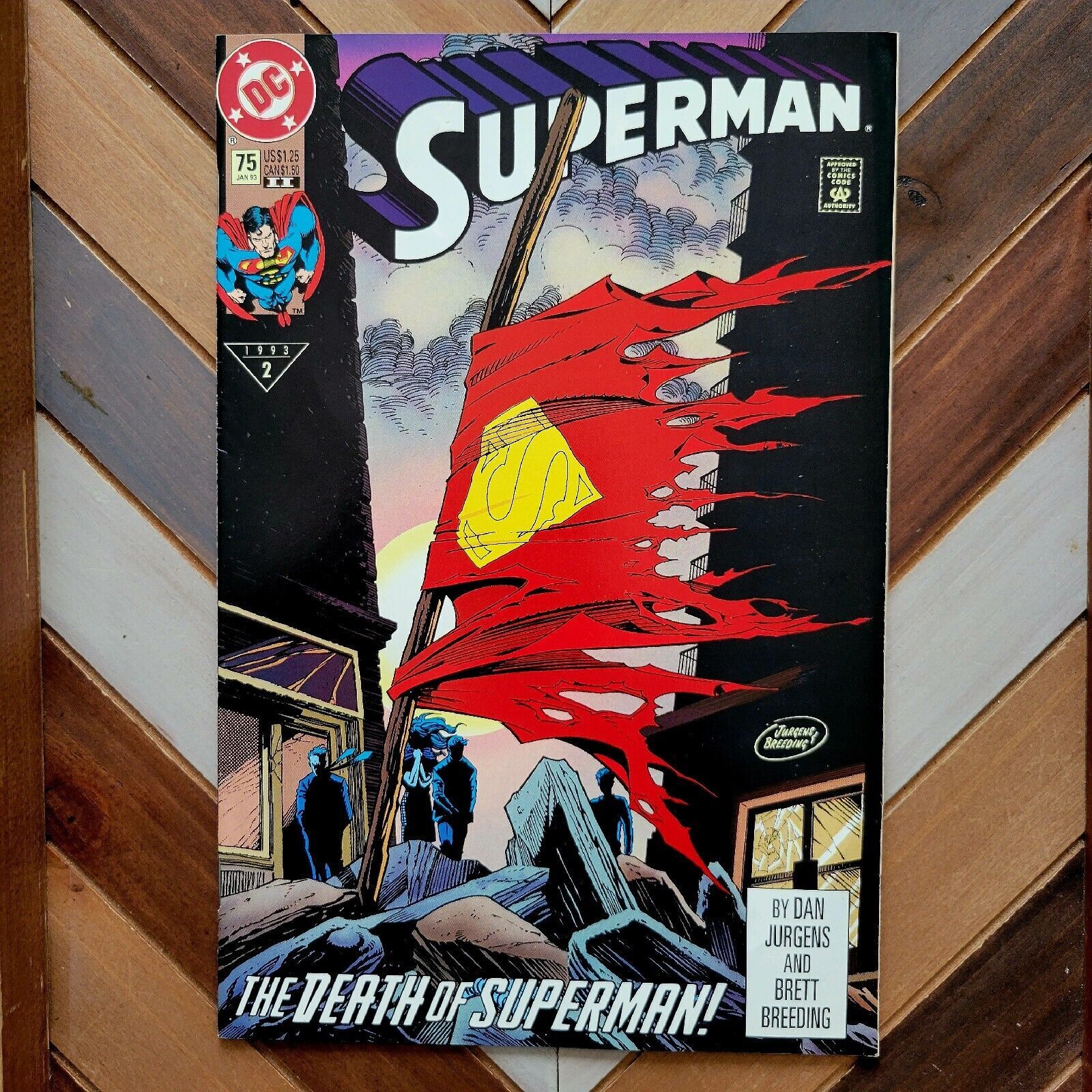 SUPERMAN #75 VF (DC 1993) DEATH of SUPERMAN and DOOMSDAY! 2nd Print ...