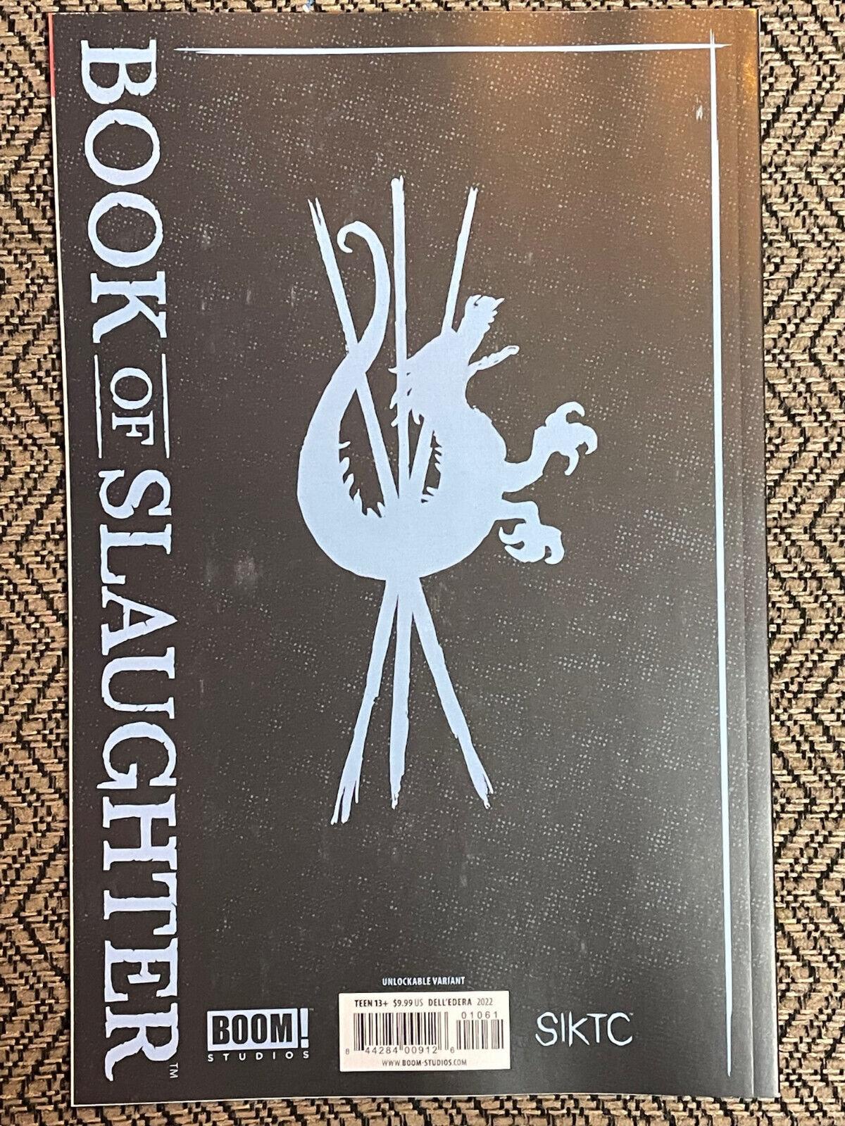 Book of Slaughter #1 Cover F Variant Unlockable Variant Delledera Boom ...