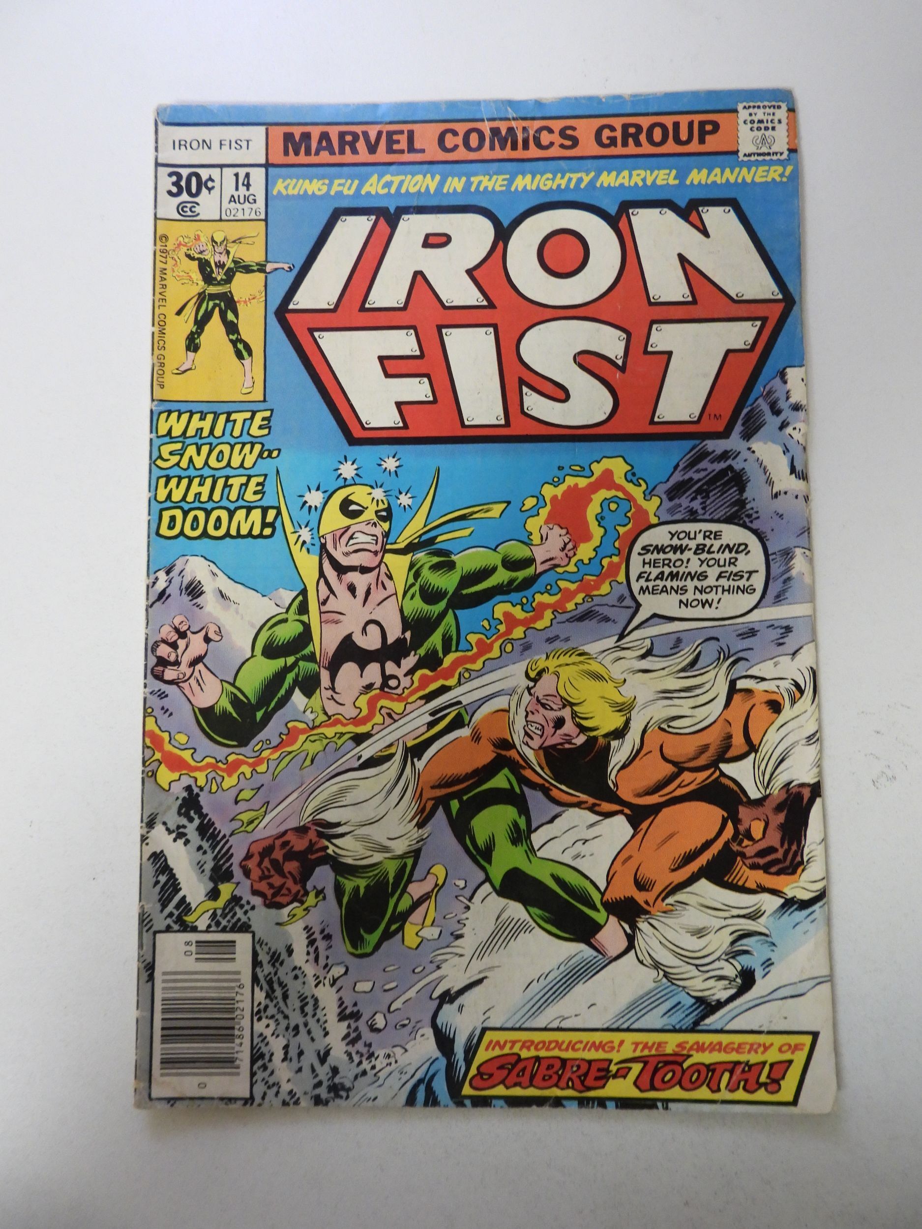 Iron Fist #14 (1977) 1st appearance of Sabretooth GD condition "chew ...