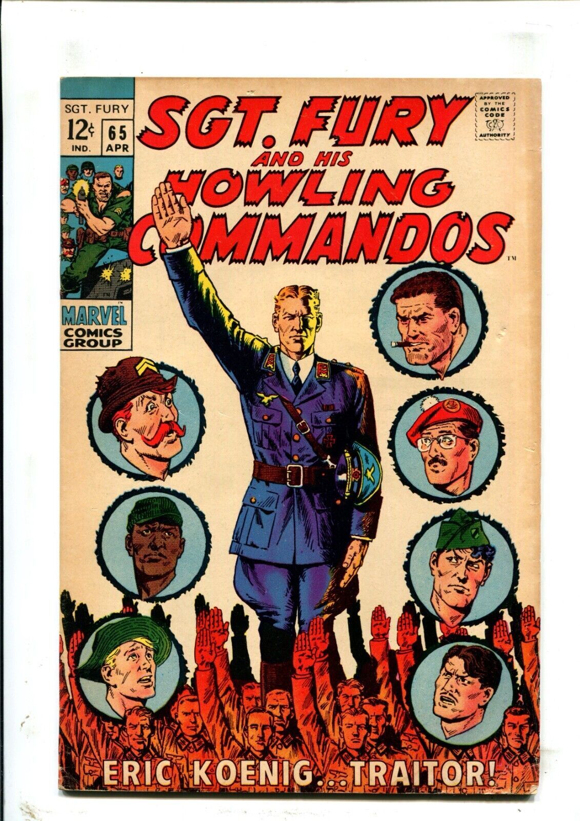 Sgt Fury #65 - Blood is Thicker!/Eric Koenig... Traitor! (5.5/6.0) 1969 ...