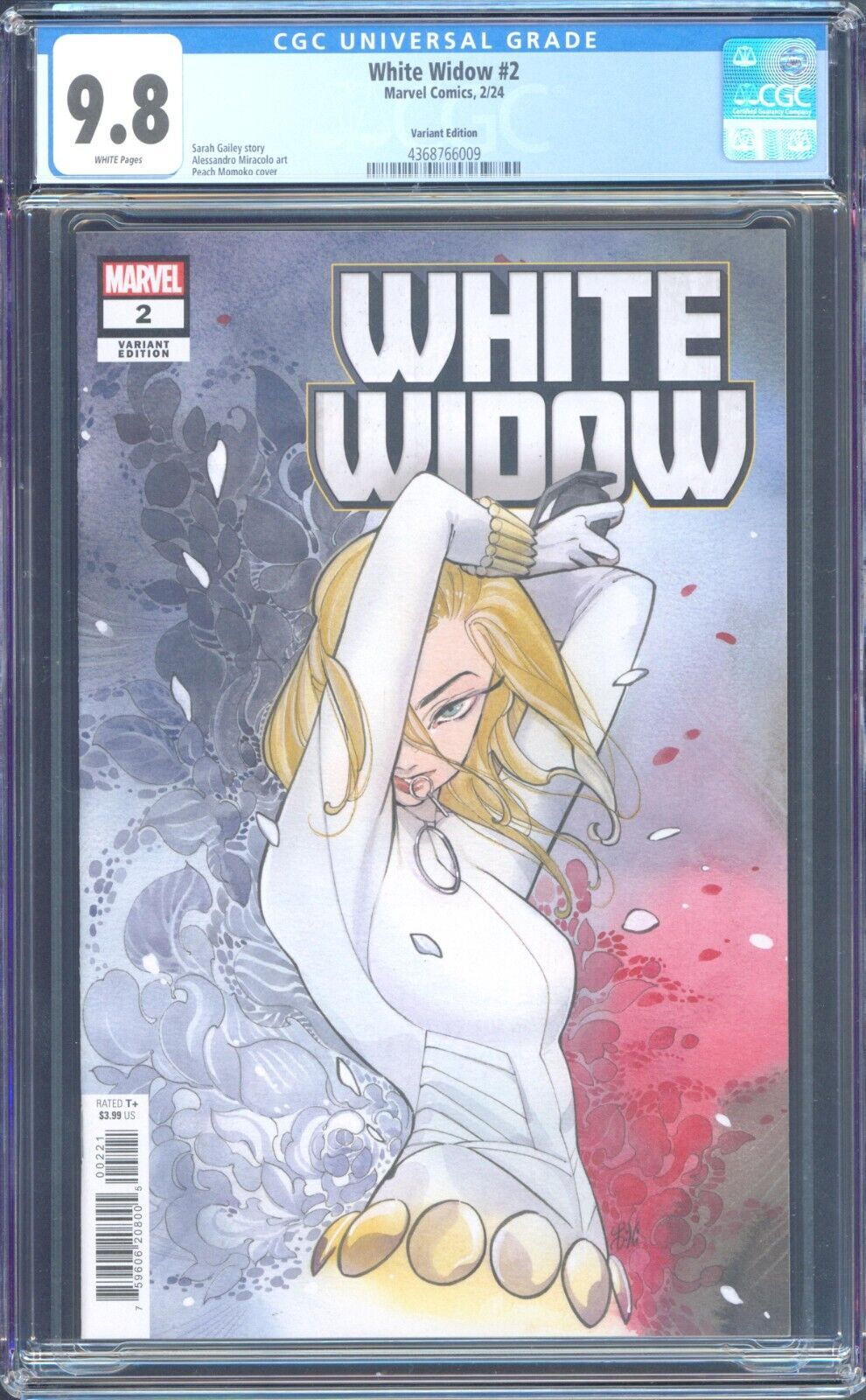 White Widow #2 CGC 9.8 Peach MoMoKo Nightmare Variant Cover A Marvel ...