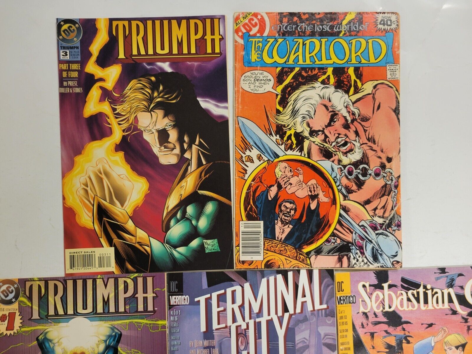 5 DC Comics #1 3 Triumph #2 Sebastian O #5 Terminal City #16 Warlord 40 ...
