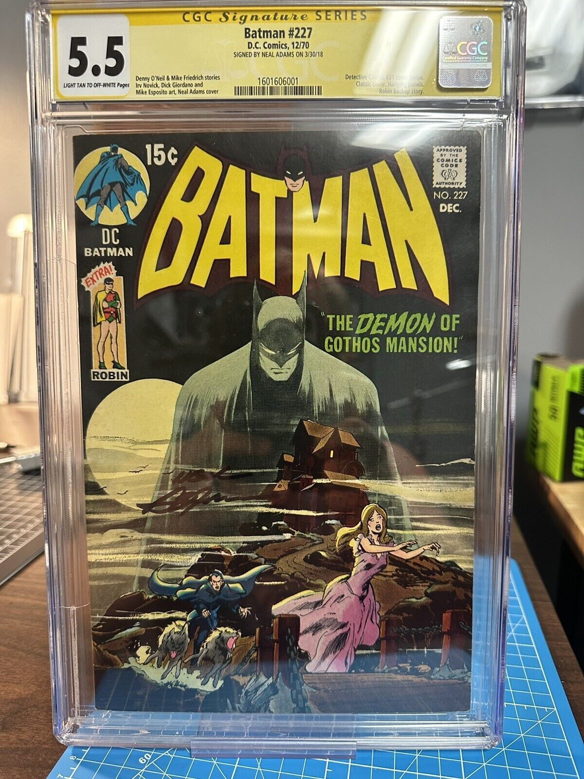 Batman #227 CGC 5.5 SS Neal Adams Signed "The Demon of Gothos Mansion ...