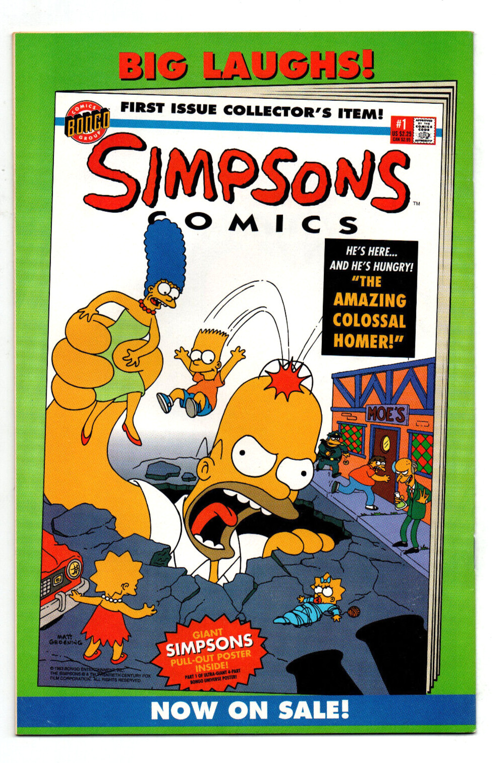 Itchy & Scratchy Comics #1 w/Poster - Simpsons - Bongo Comics - 1993 ...