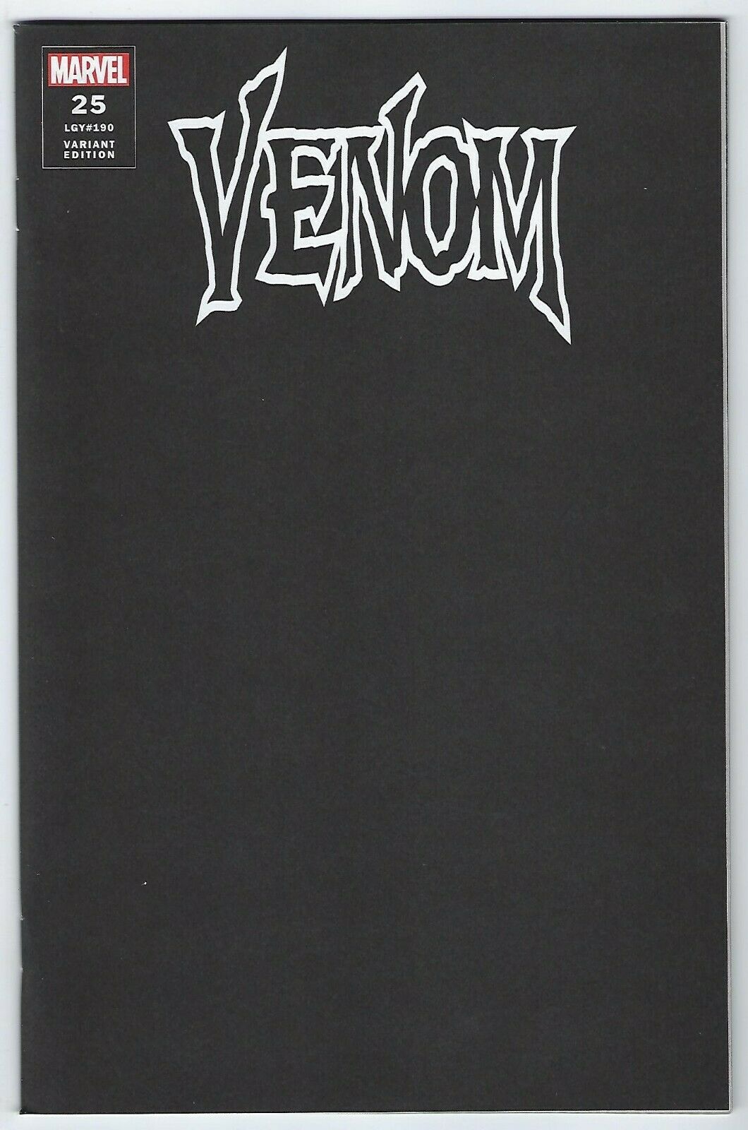 Venom # 25 Black Blank Variant Oversized Issue NM Marvel | Comic Books ...