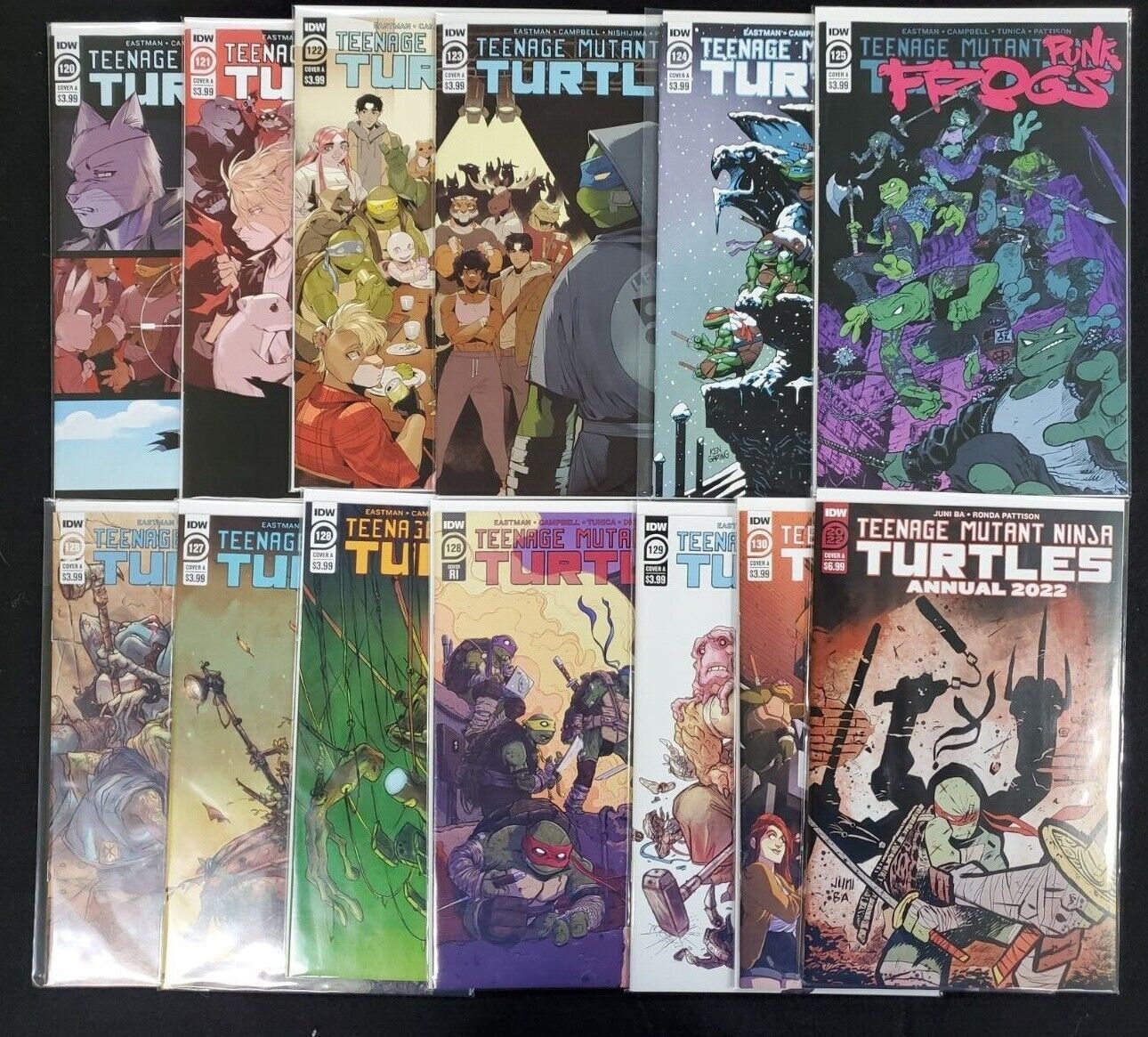Teenage Mutant Ninja Turtles #121- 130 + Annual Eastman Lot of 13 2022 ...