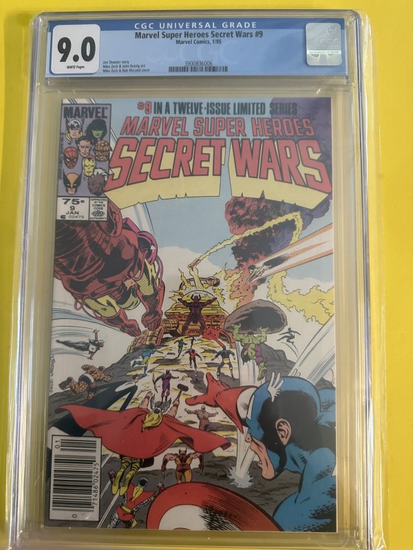 Marvel Super Heroes Secret Wars #9 CGC 9.0 WP (1985) NEWSSTAND / NEW ...
